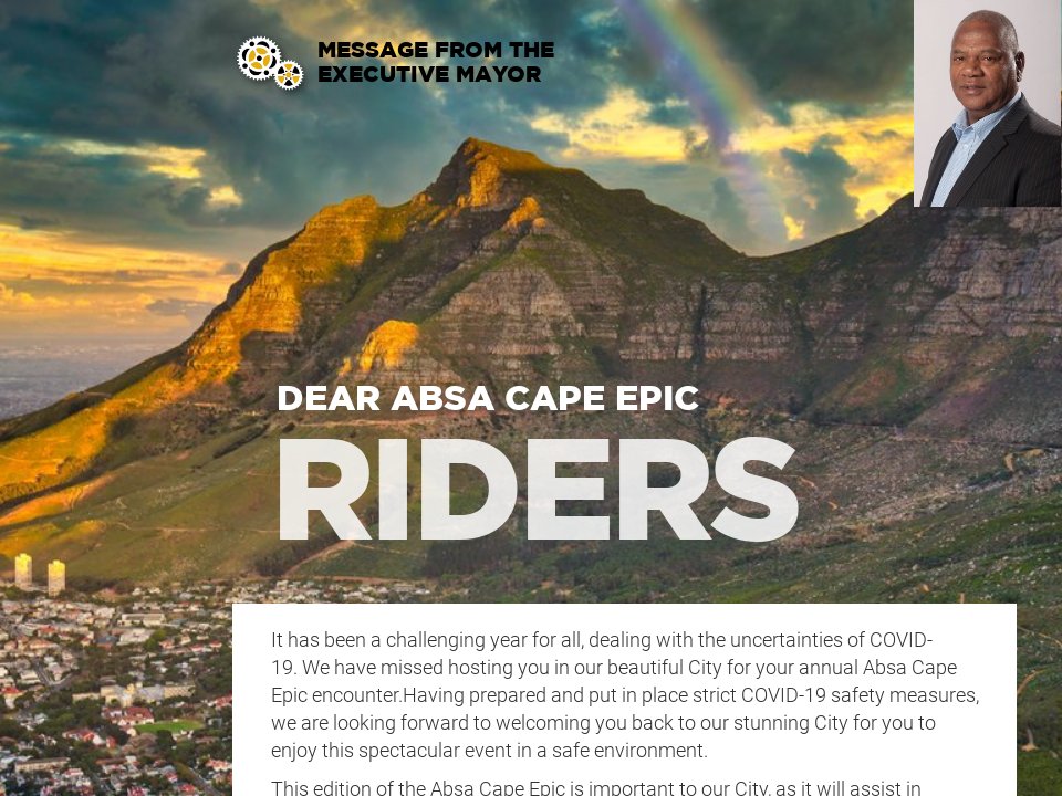 Mayor's Welcome - Cape Epic 2021_Chapter 4