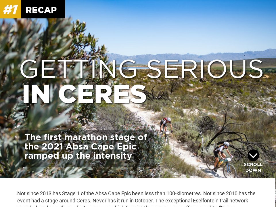 Recap - Cape Epic 2021_Daily_Stage 1